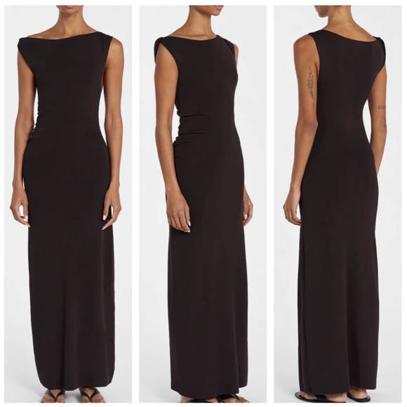 DISSH | Dresses | New Dissh Poppy Knit Asym Midi Dress Bitter Chocolate ...